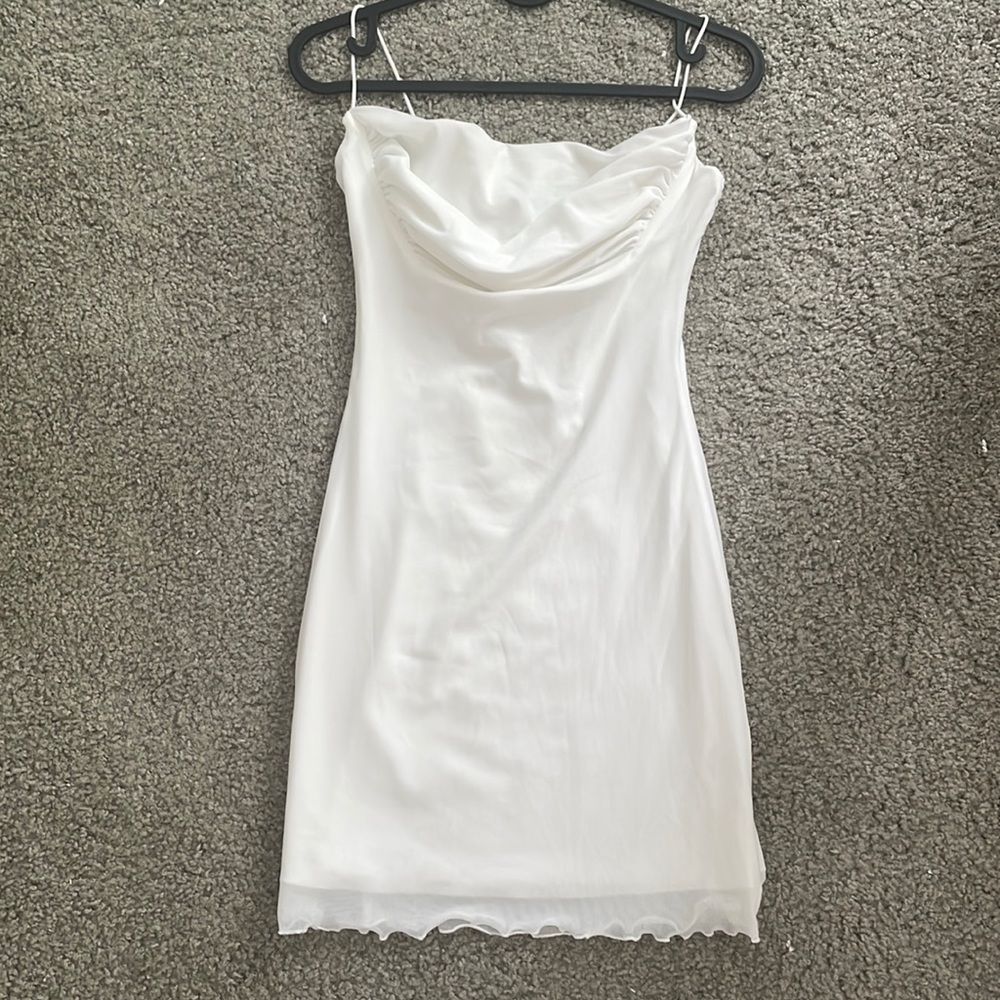 Princess Polly White Form Fitting Dress - Size Us 2 - Gem